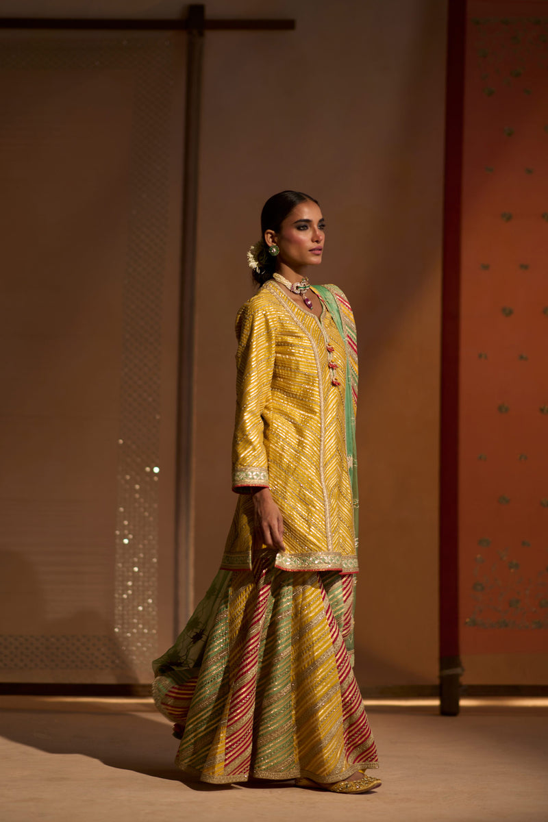Gulrang Short Kurta & Sharara – Simar Dugal