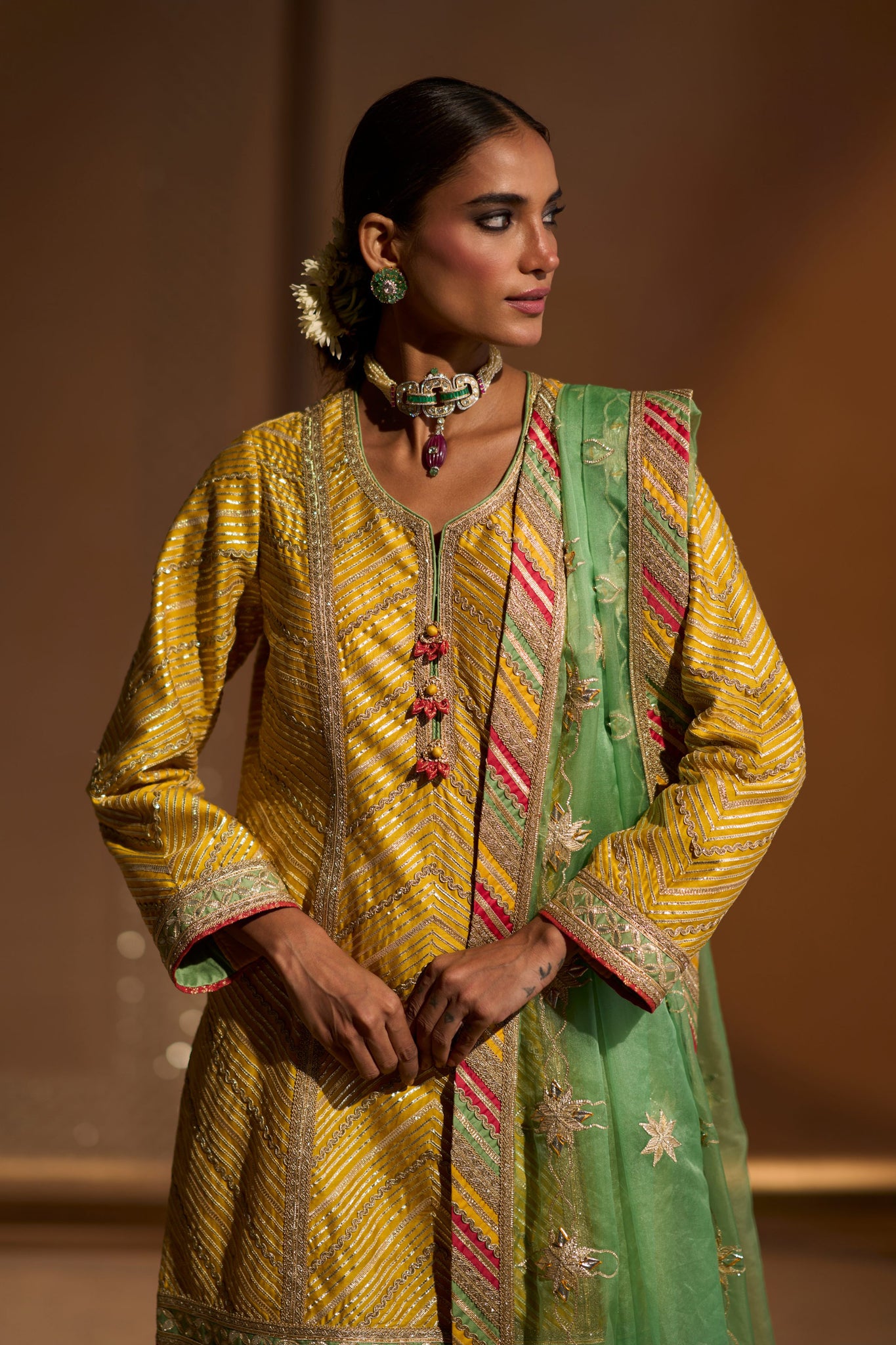 Gulrang Short Kurta & Sharara – Simar Dugal
